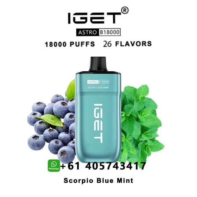 IGET Astro Scorpio Blue Mint - IGET BAR VAPE Australia Online Store
